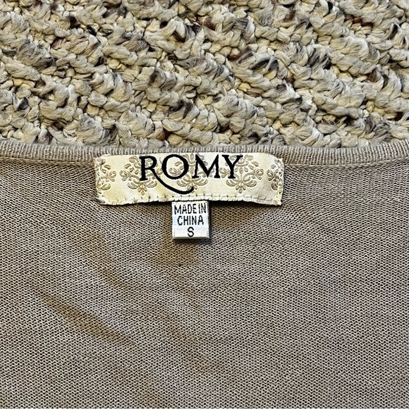 Romy | Tops | Y2k Romy Tan Tie Top | Poshmark